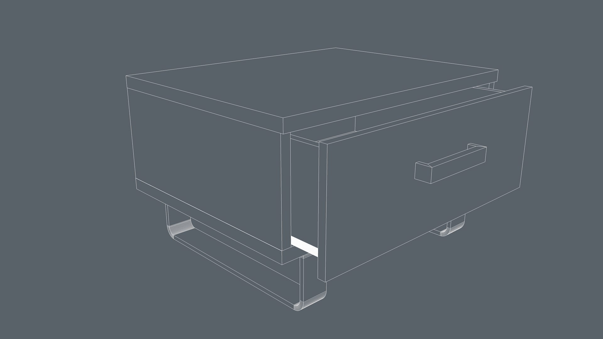 3D Bedside Table Model - TurboSquid 2393513