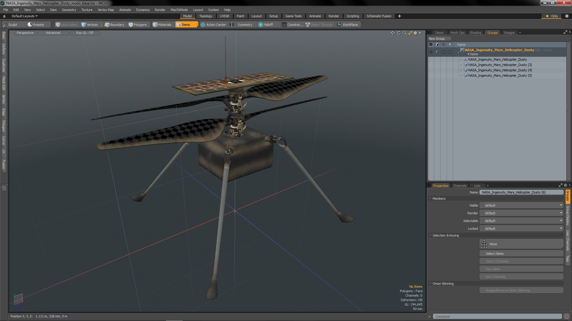 3D model NASA Ingenuity Mars Helicopter Dusty - TurboSquid 1845824