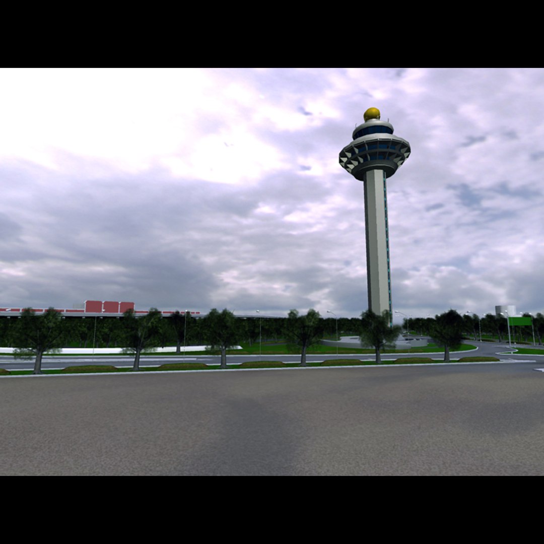 3d Changi Control Tower