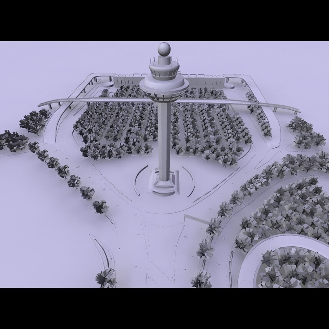 3d Changi Control Tower