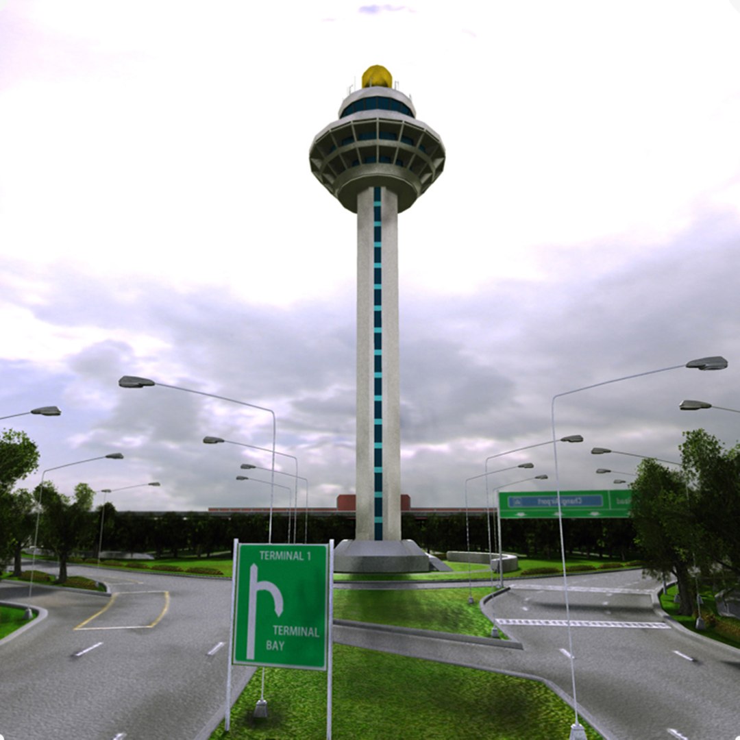 3d Changi Control Tower