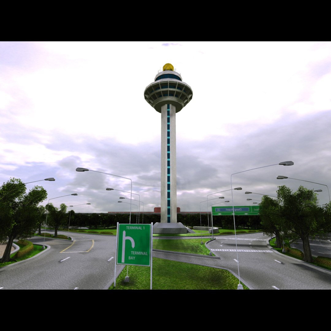 3d Changi Control Tower