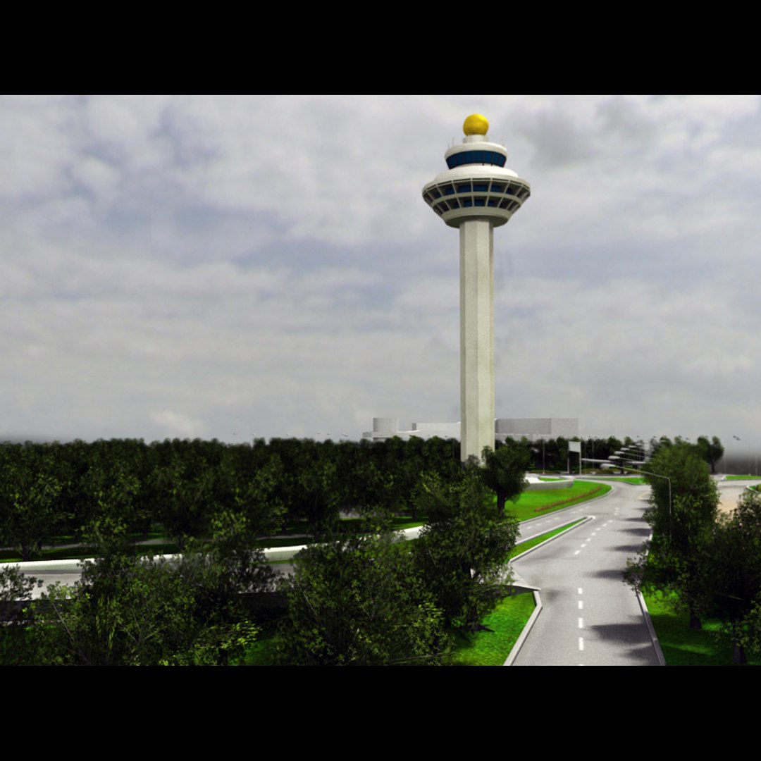3d Changi Control Tower