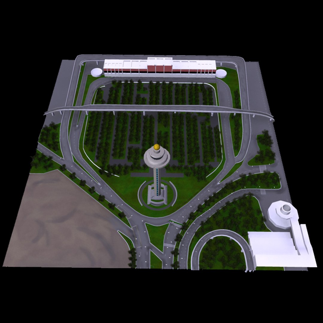 3d Changi Control Tower