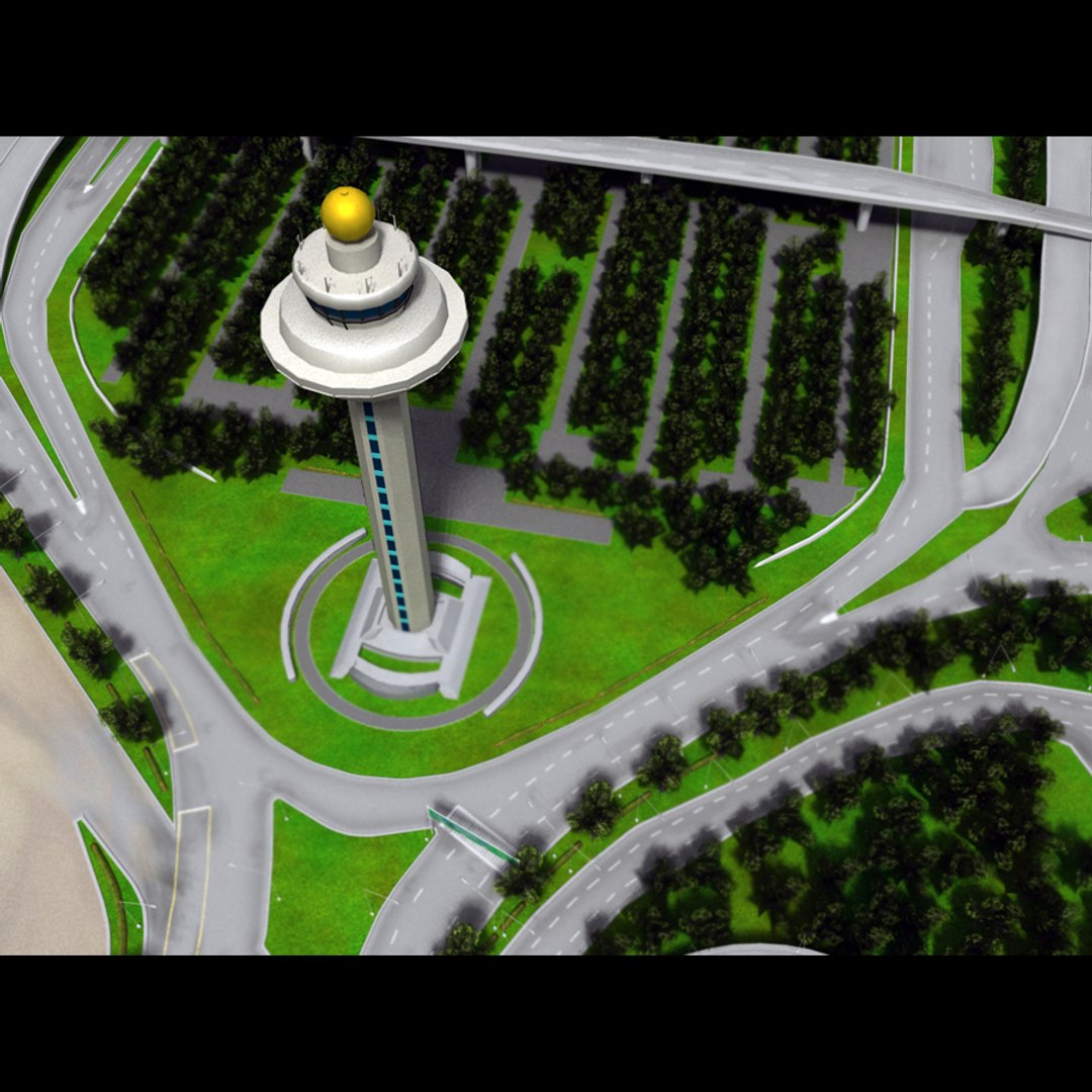 3d Changi Control Tower