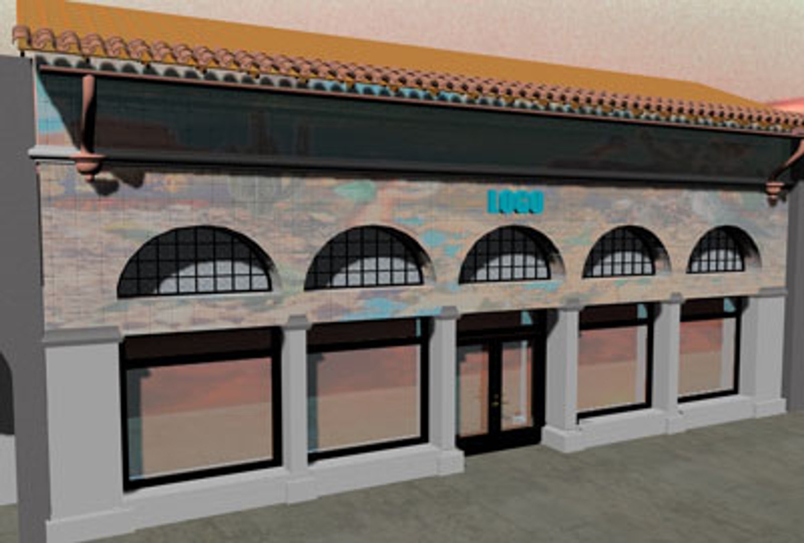 3d Model Spanish Storefront Store