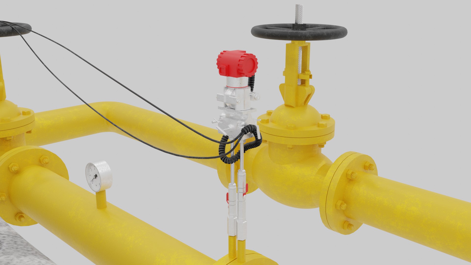 Very Detailed Gas Monitoring Station Pipeline 3D - TurboSquid 2098419