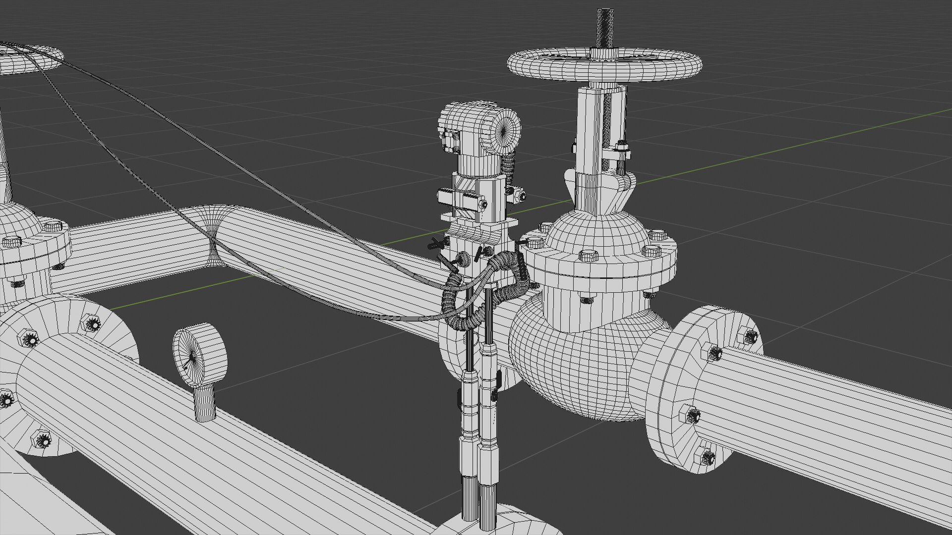 Very Detailed Gas Monitoring Station Pipeline 3D - TurboSquid 2098419