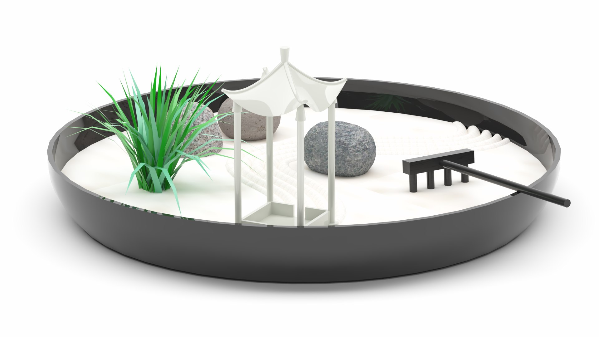 Miniature Zen Garden 3D - TurboSquid 2054971
