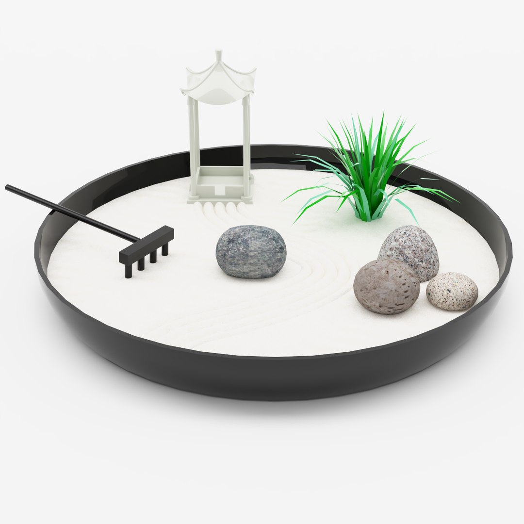 Miniature zen garden 3D - TurboSquid 2054971
