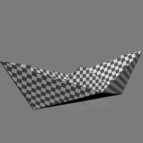 paper ship 3d model