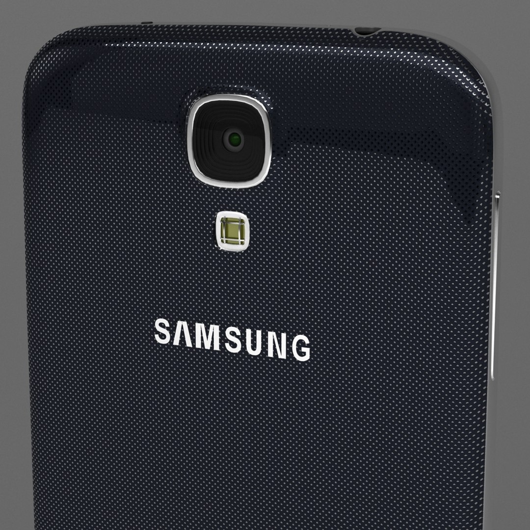3d samsung galaxy s4 blue model