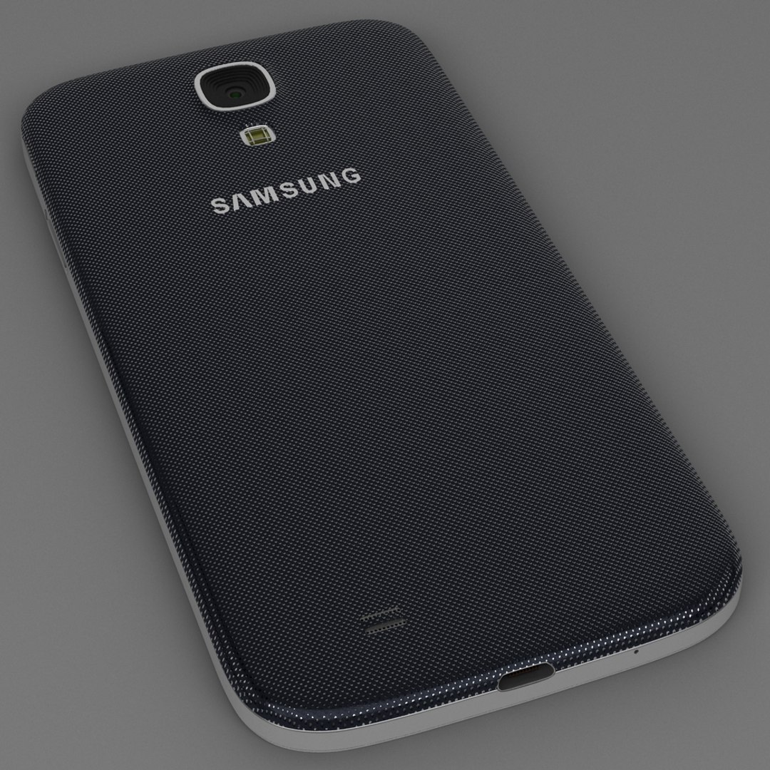3d samsung galaxy s4 blue model