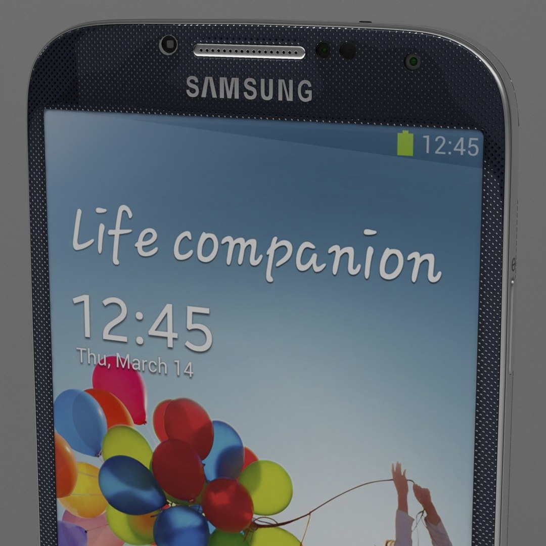 3d samsung galaxy s4 blue model