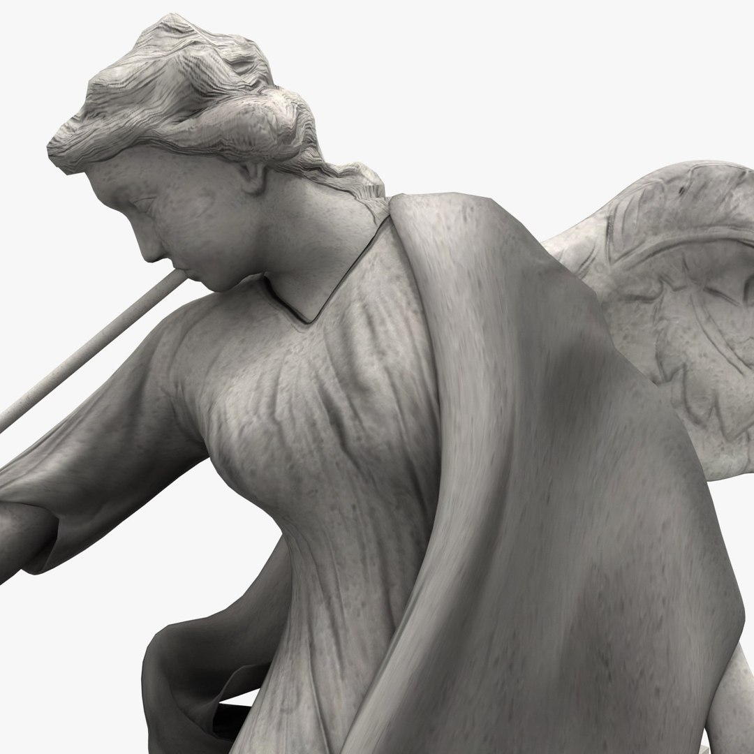 3d Model Angel Statuette Statue 4