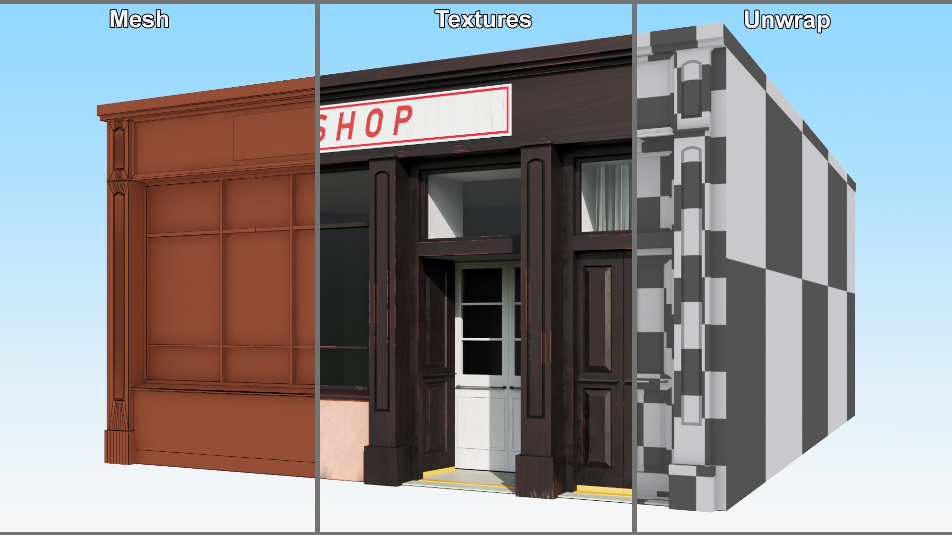 Small Retail Shop Front 3D Model - TurboSquid 2350707