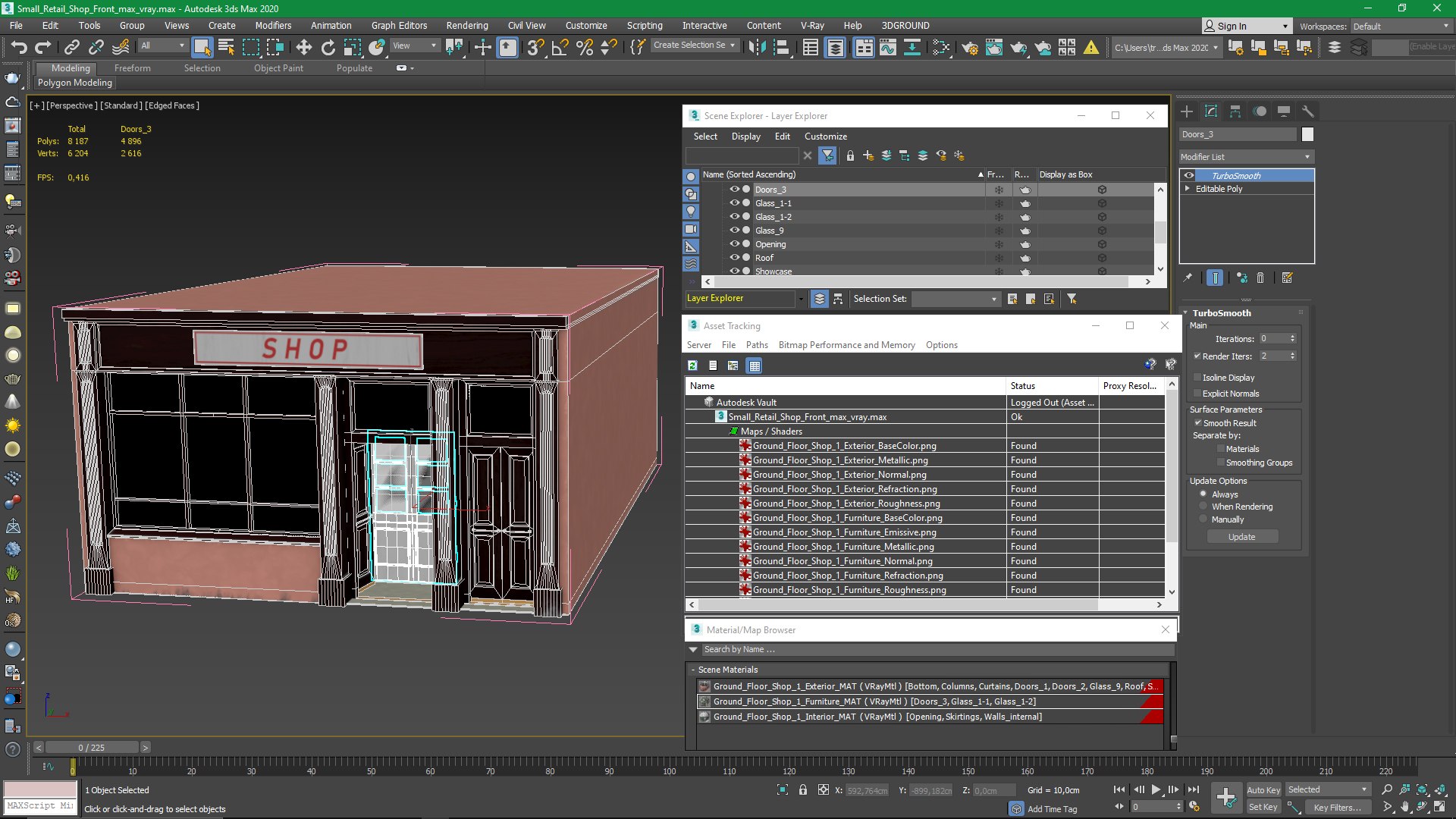 Small Retail Shop Front 3D Model - TurboSquid 2350707