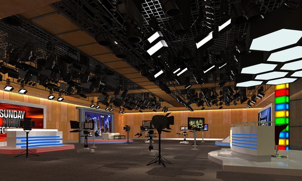 Tv studio interior set model - TurboSquid 1661090