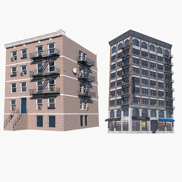 Architecture Brownstone 3D Models for Download | TurboSquid