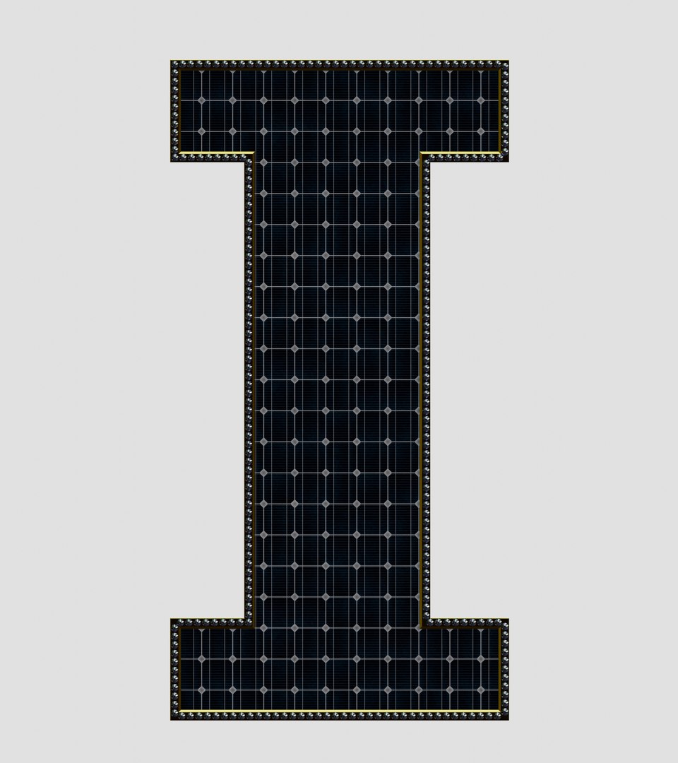 Solar Panel Letter - I 3D Model - TurboSquid 2242103