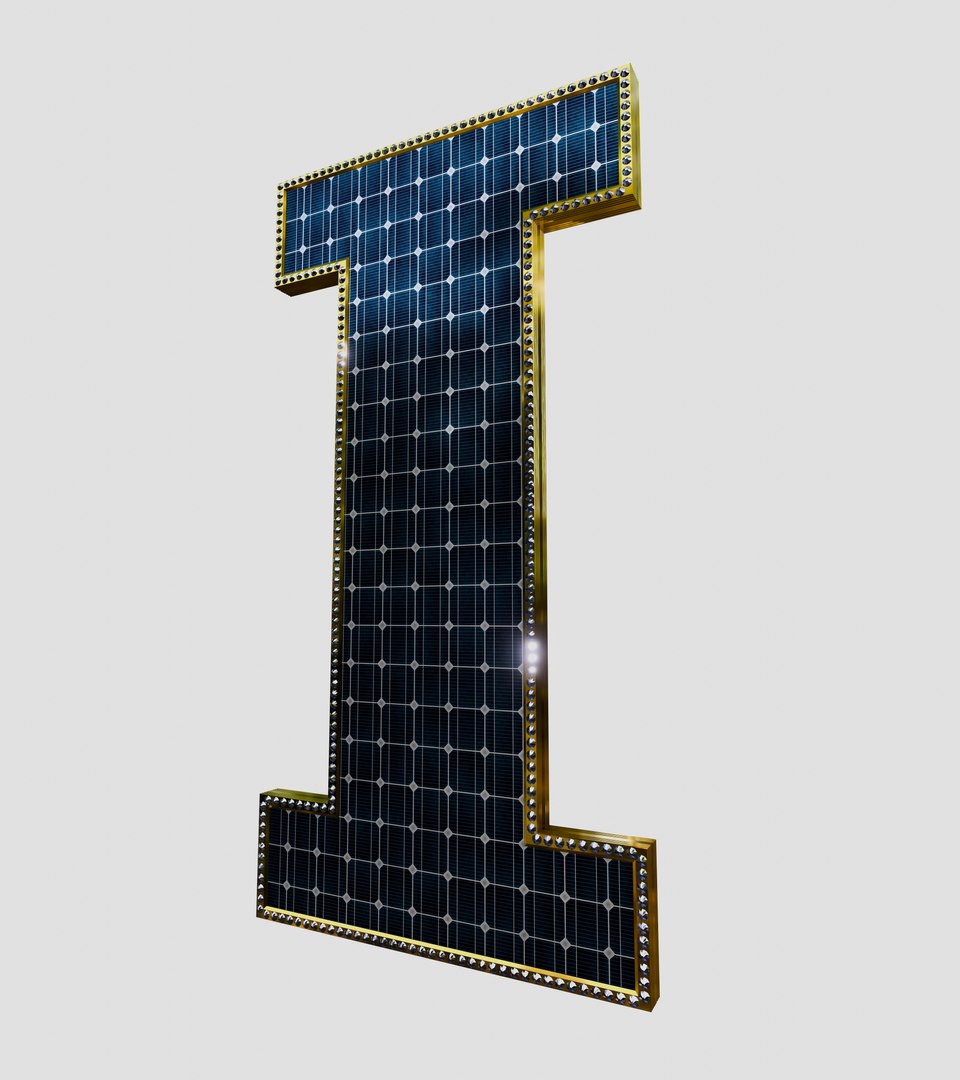 Solar Panel Letter - I 3D Model - TurboSquid 2242103