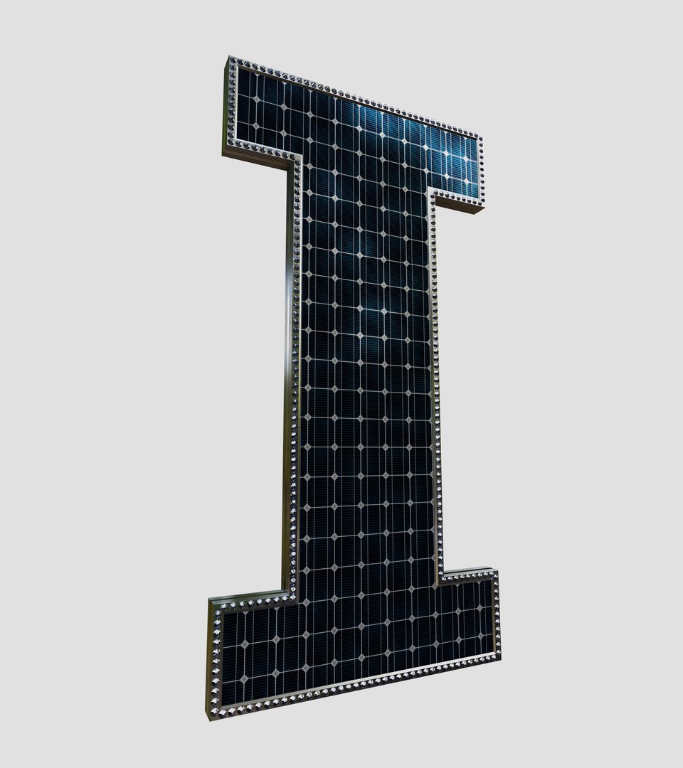 Solar Panel Letter - I 3D Model - TurboSquid 2242103