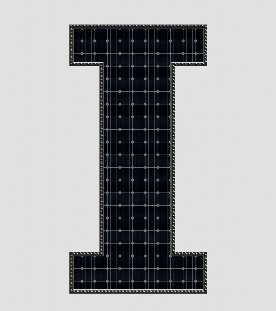 Solar Panel Letter - I 3D Model - TurboSquid 2242103