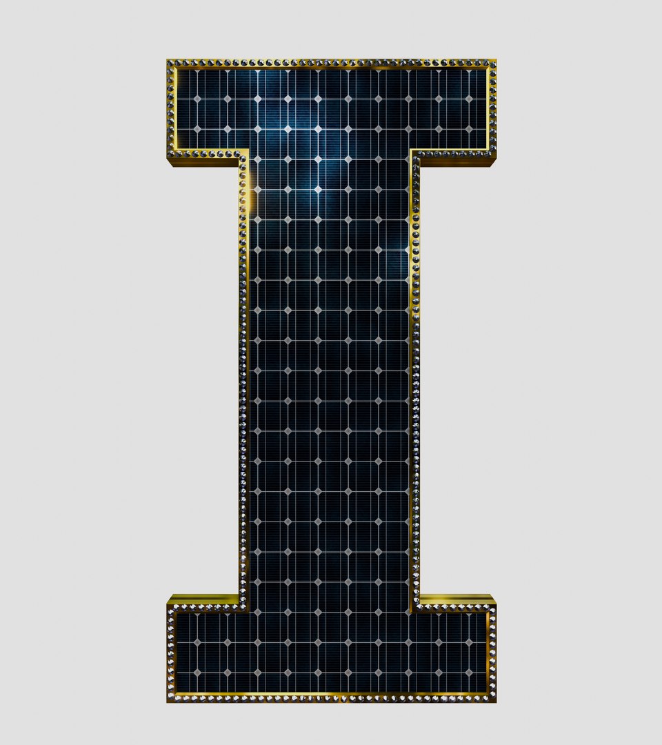 Solar Panel Letter - I 3D Model - TurboSquid 2242103