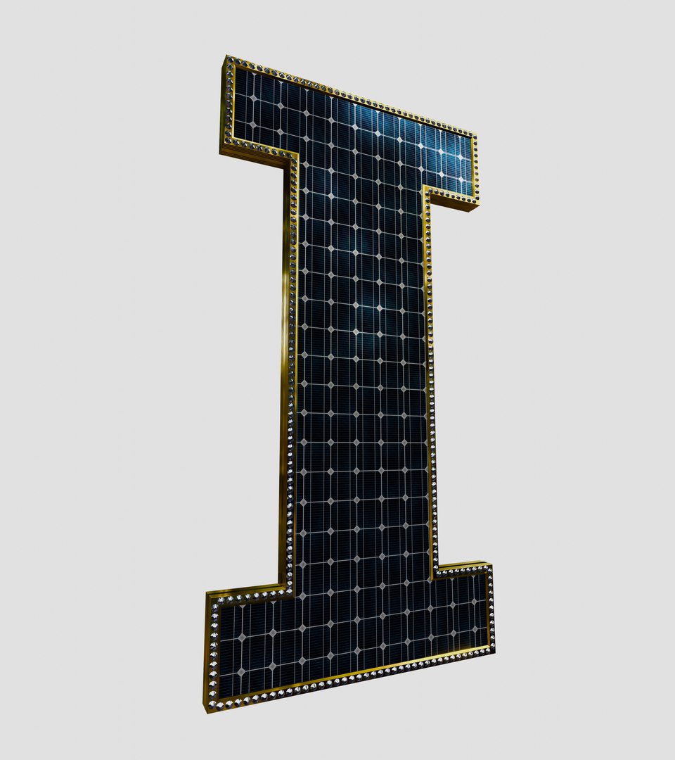 Solar Panel Letter - I 3D Model - TurboSquid 2242103