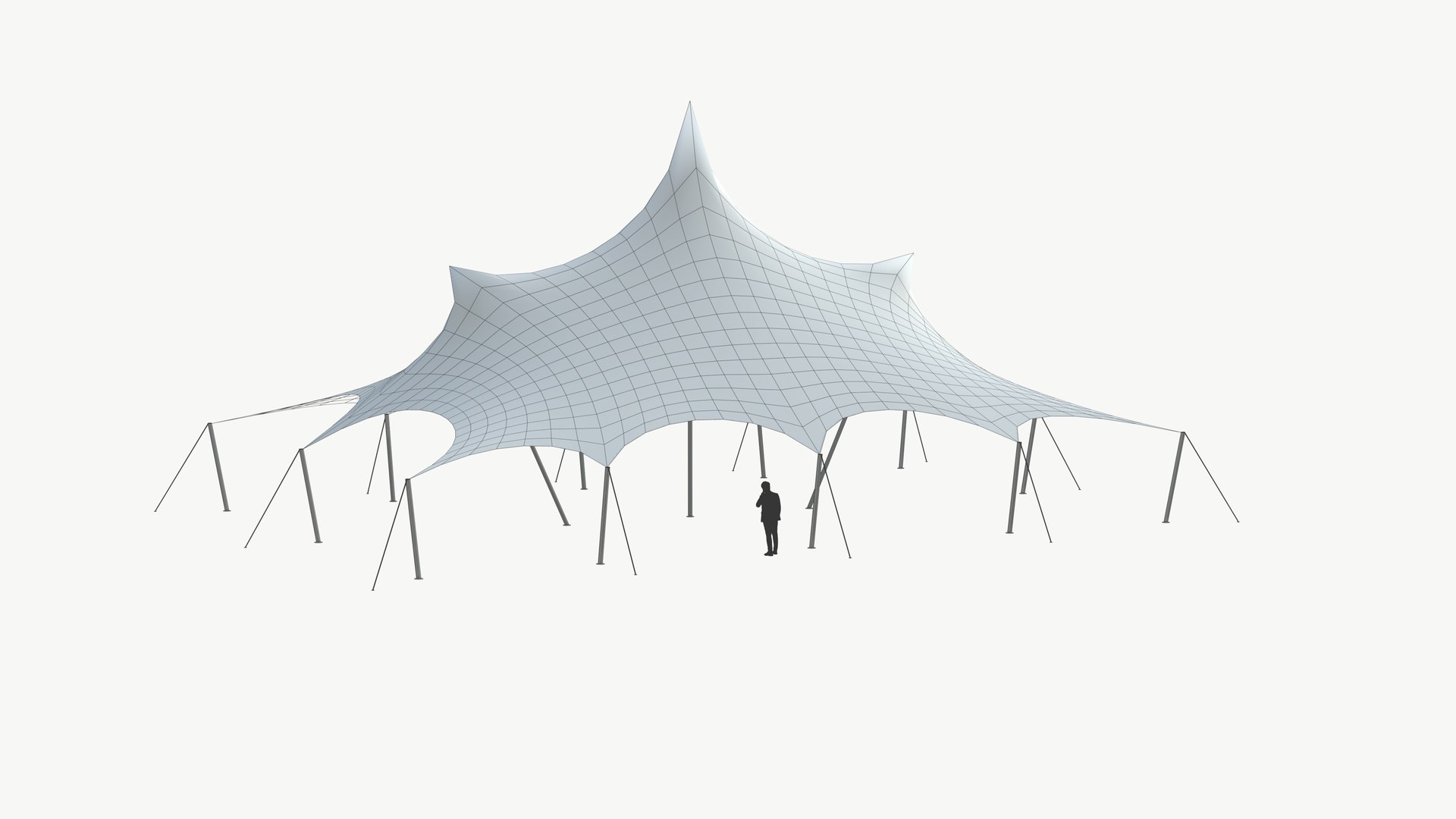 3D Model Stretch Tent Structure - TurboSquid 2115689