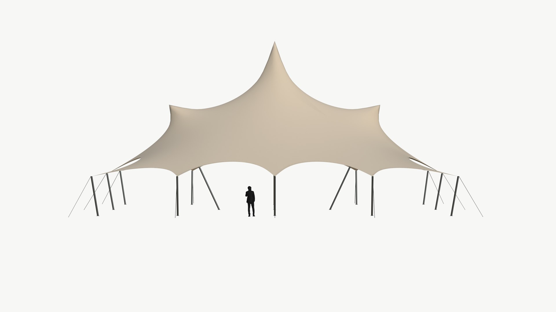 3D Model Stretch Tent Structure - TurboSquid 2115689