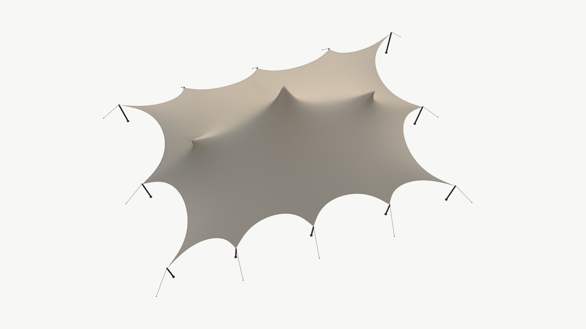 3D Model Stretch Tent Structure - TurboSquid 2115689