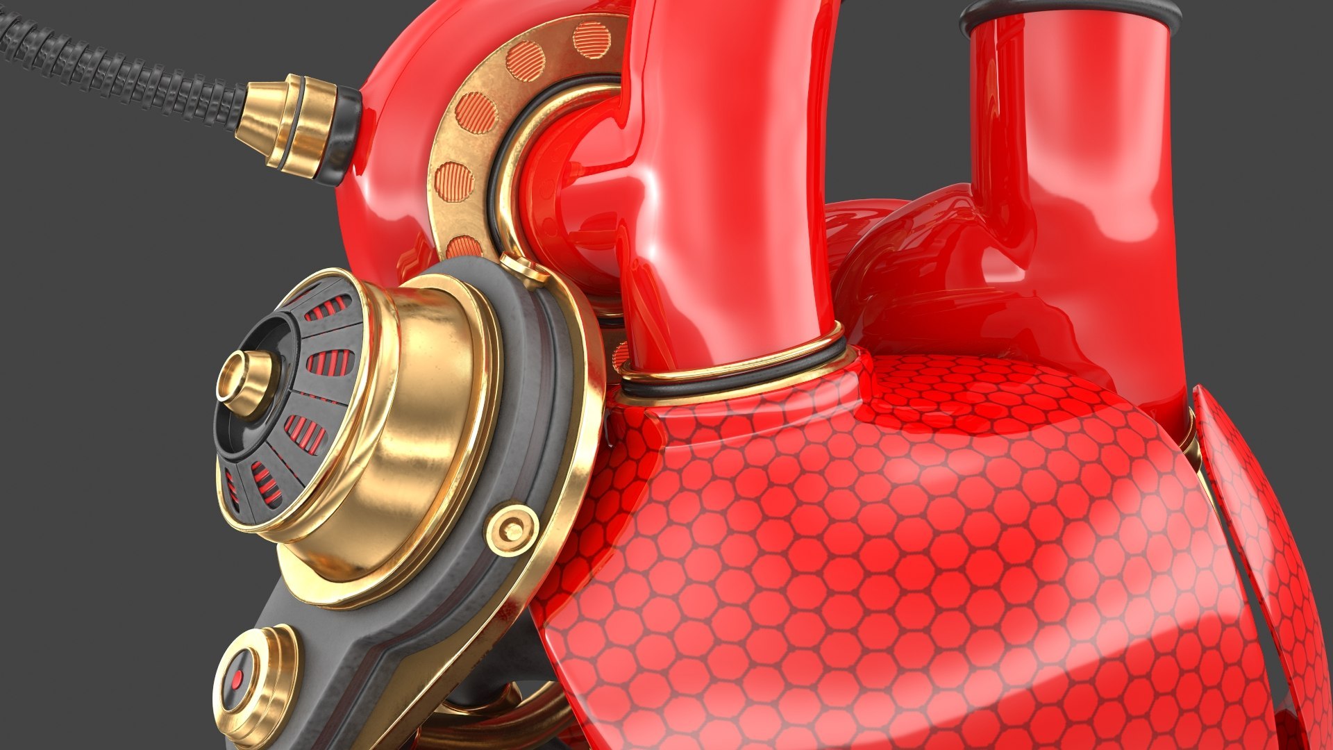 3D Model Sci-Fi Artificial Cyber Heart – Texture Collection ...