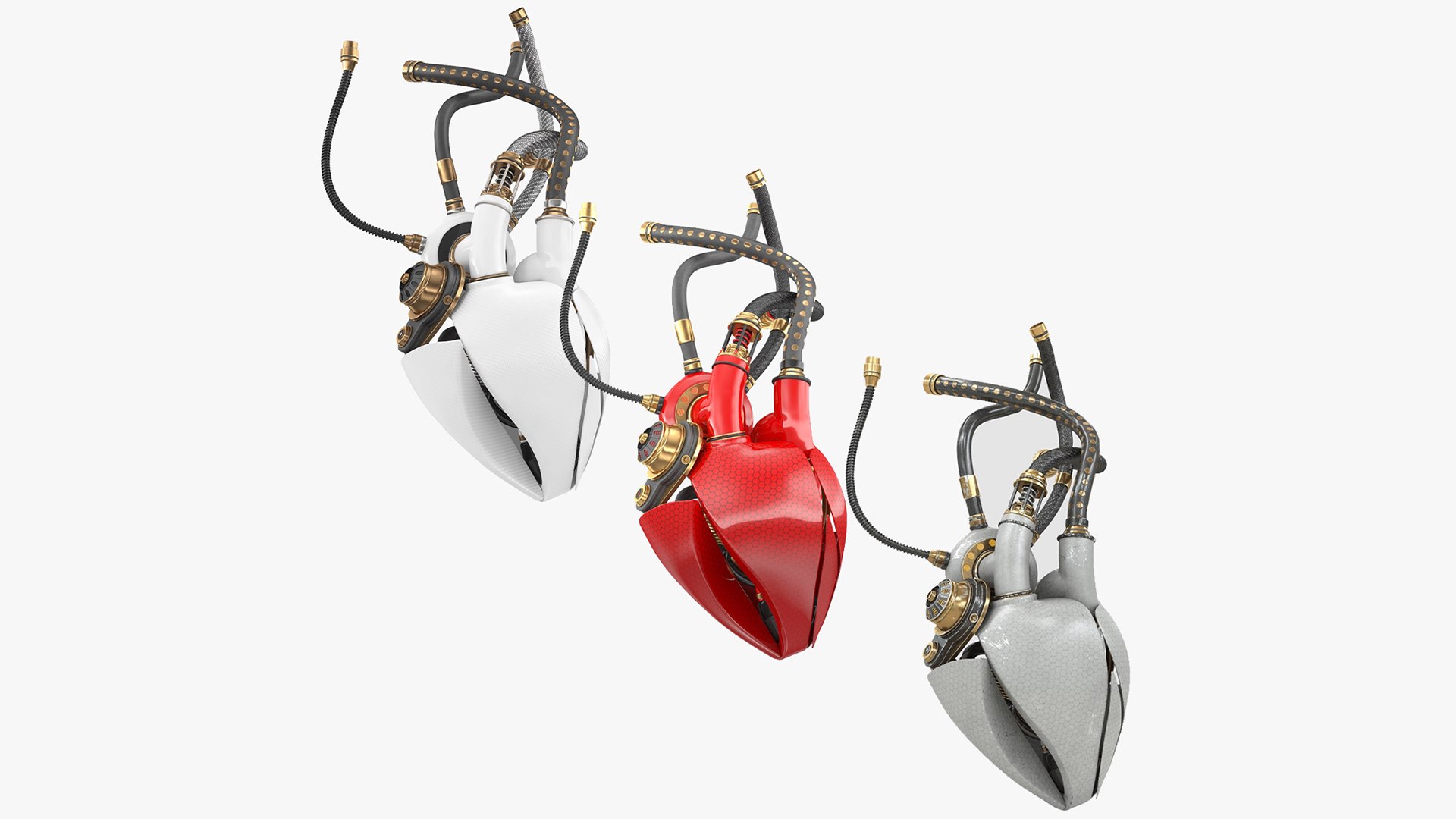 3D Model Sci-Fi Artificial Cyber Heart – Texture Collection ...