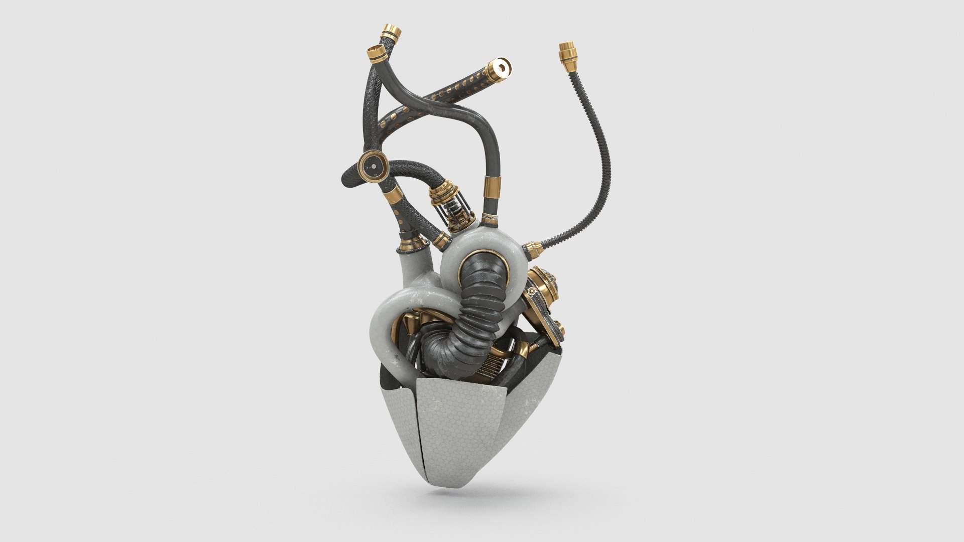 3D Model Sci-Fi Artificial Cyber Heart – Texture Collection ...