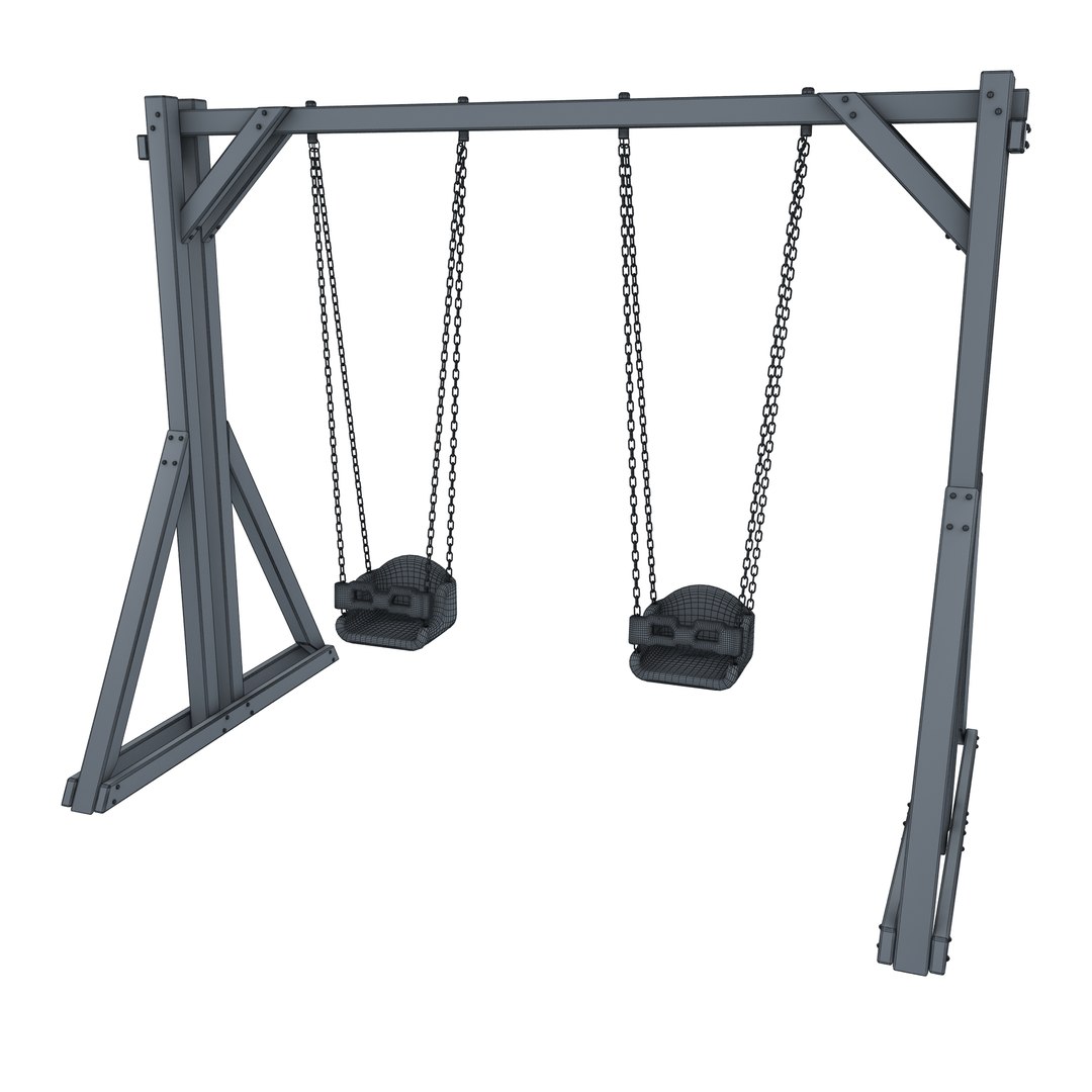 Seesaw playground wooden swing model - TurboSquid 1495911