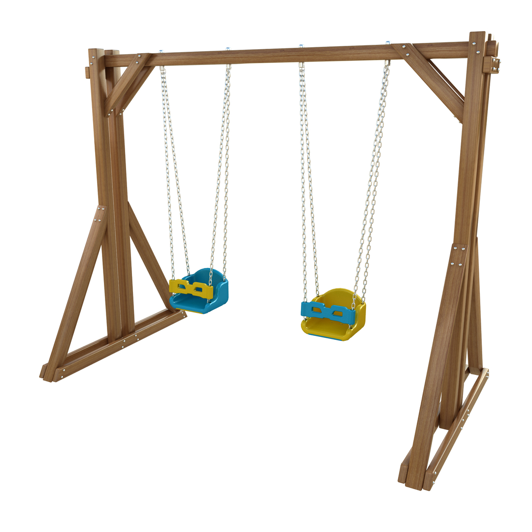 Seesaw playground wooden swing model - TurboSquid 1495911
