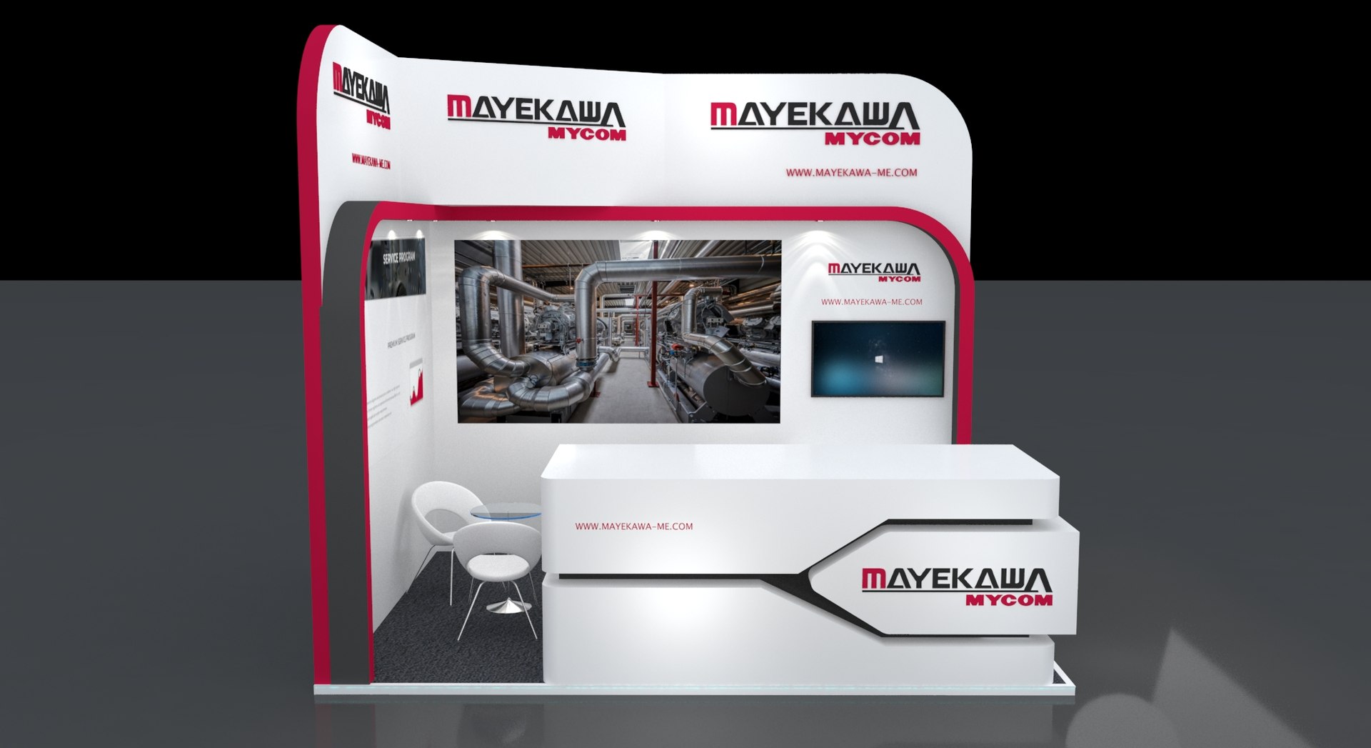 3D 2 side open stand model - TurboSquid 1994760