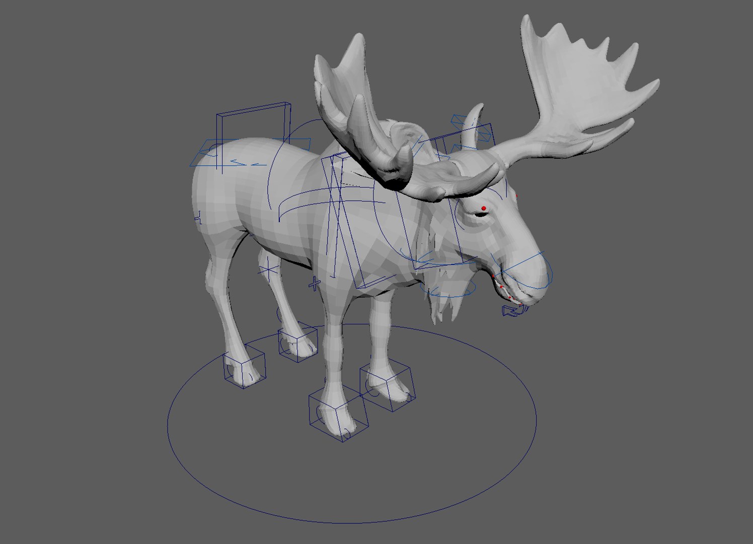 Moose cartoon rigged 3D model - TurboSquid 1654038