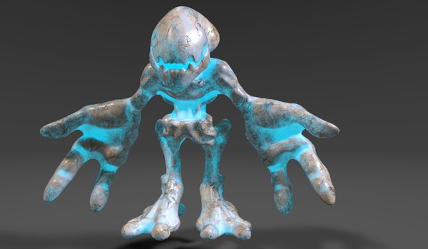 3D alien low-poly model - TurboSquid 1381113