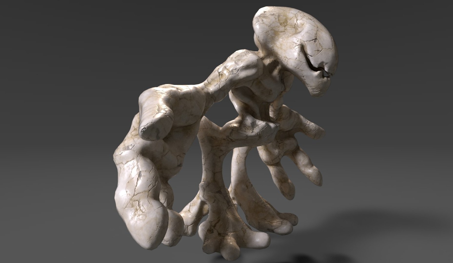 3D Alien Low-poly Model - TurboSquid 1381113