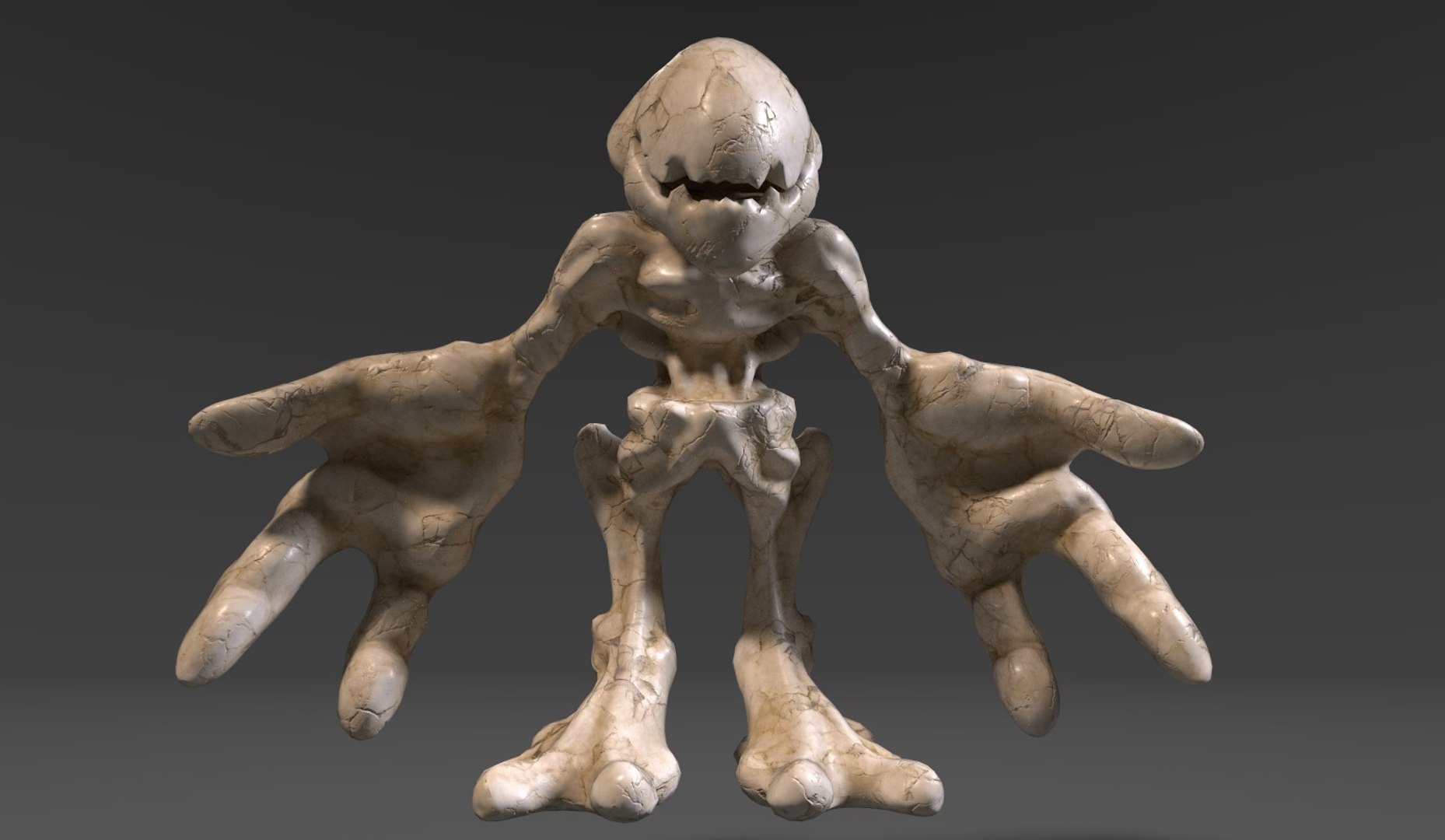 3D Alien Low-poly Model - TurboSquid 1381113