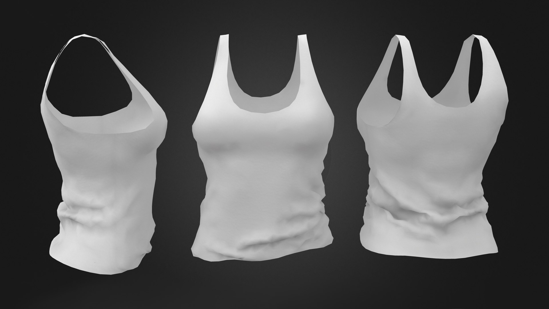 Ladies Vest Tank Top 3D Model - TurboSquid 1860894