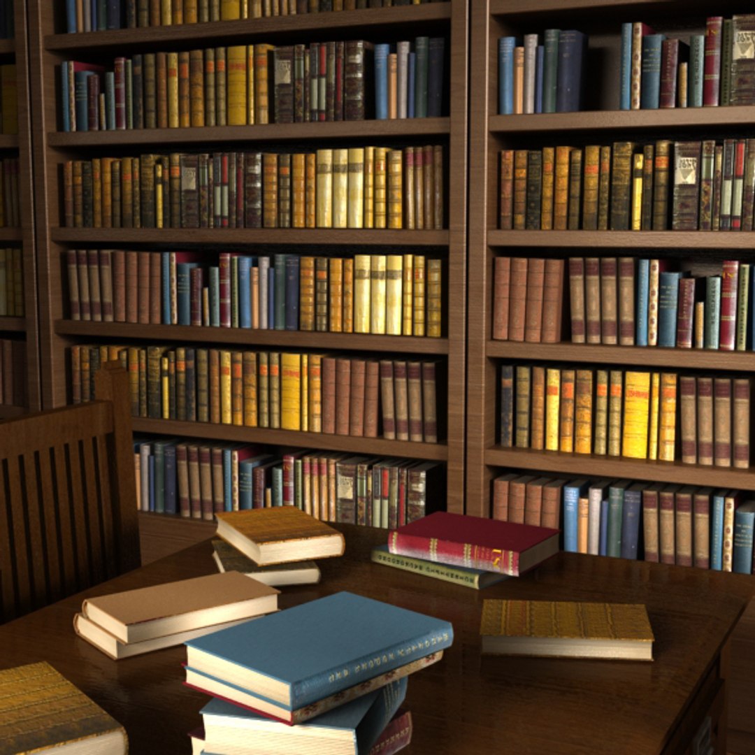 Reading Room Library Interior 3ds