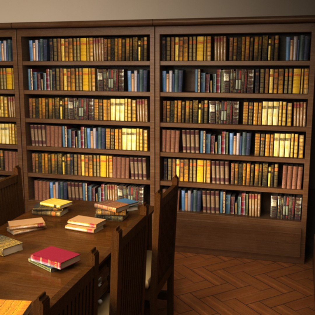 Reading Room Library Interior 3ds