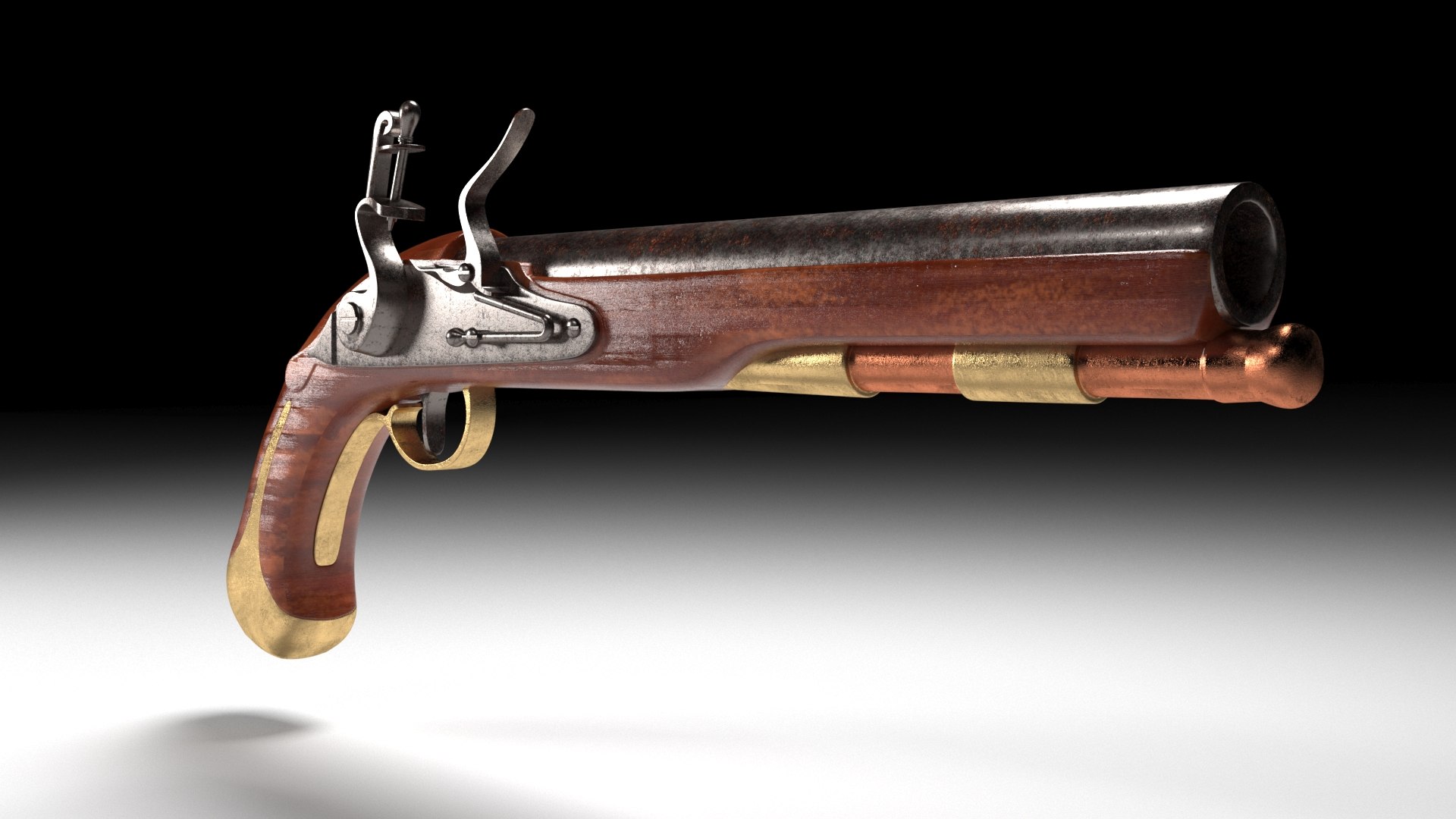 Flintlock Officers Pistols 3D Model - TurboSquid 2089516