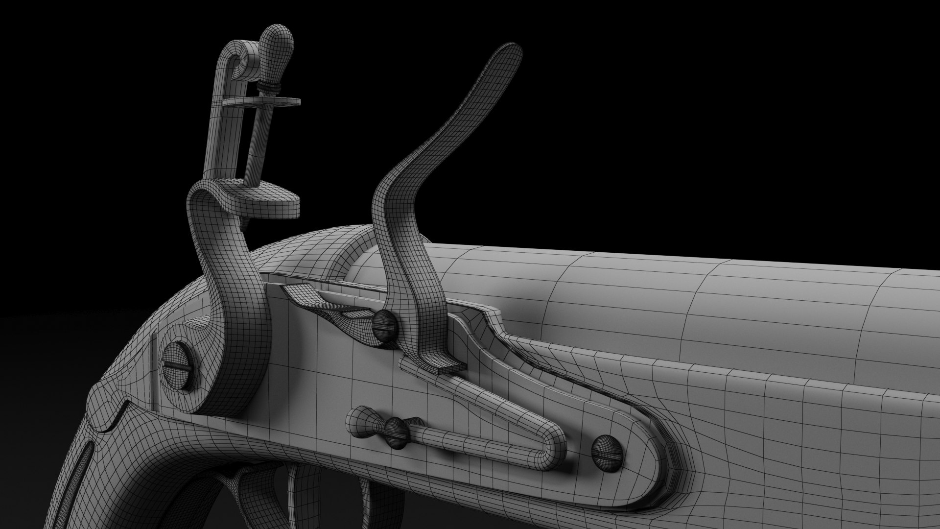 Flintlock Officers Pistols 3D Model - TurboSquid 2089516