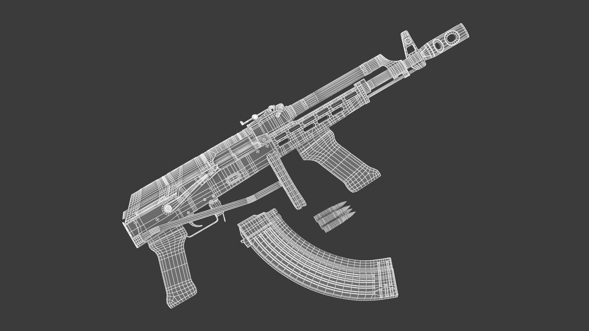 Amd-65 Rifle Model - TurboSquid 1701369