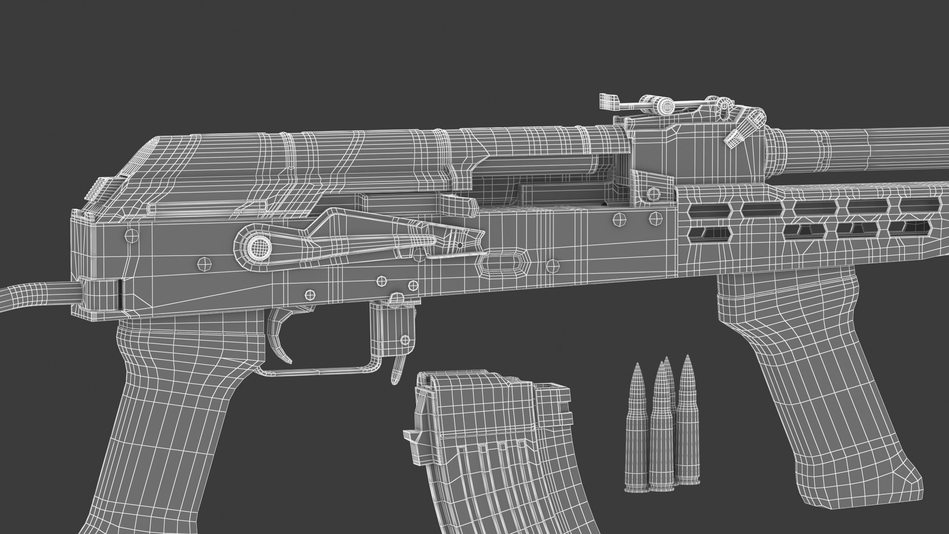 Amd-65 rifle model - TurboSquid 1701369