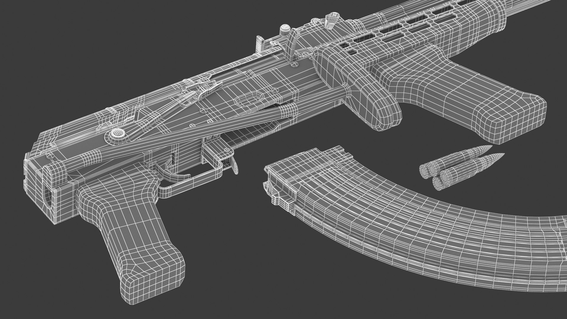 Amd-65 rifle model - TurboSquid 1701369